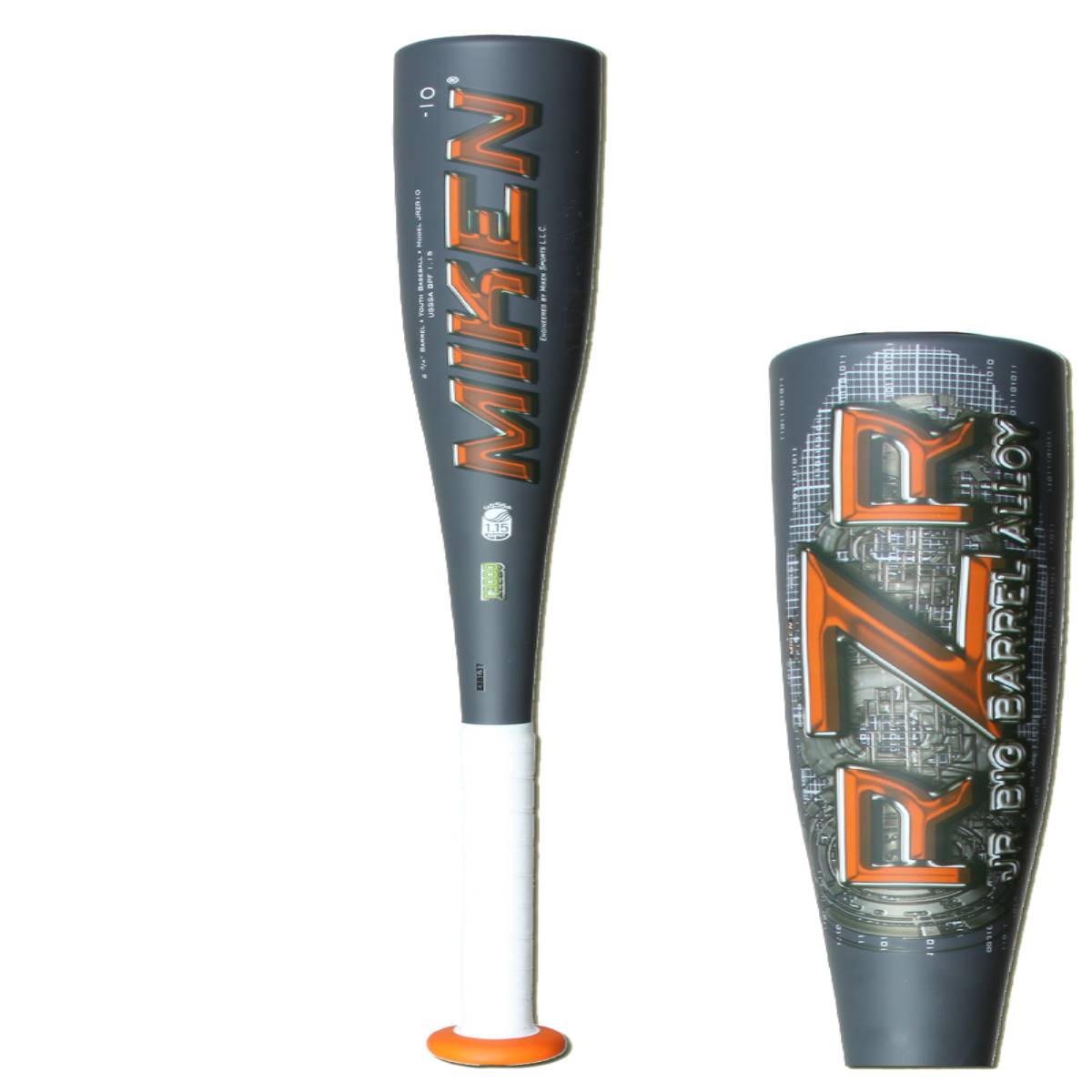 Miken RZR -10 2 3/4" Junior Big Barrel Baseball Bat JRZR10 | JustBats.com