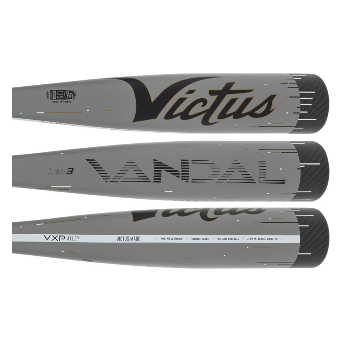 Victus Vandal Lev3 -10 USSSA Junior Big Barrel Baseball Bat: VJBBV3 ...