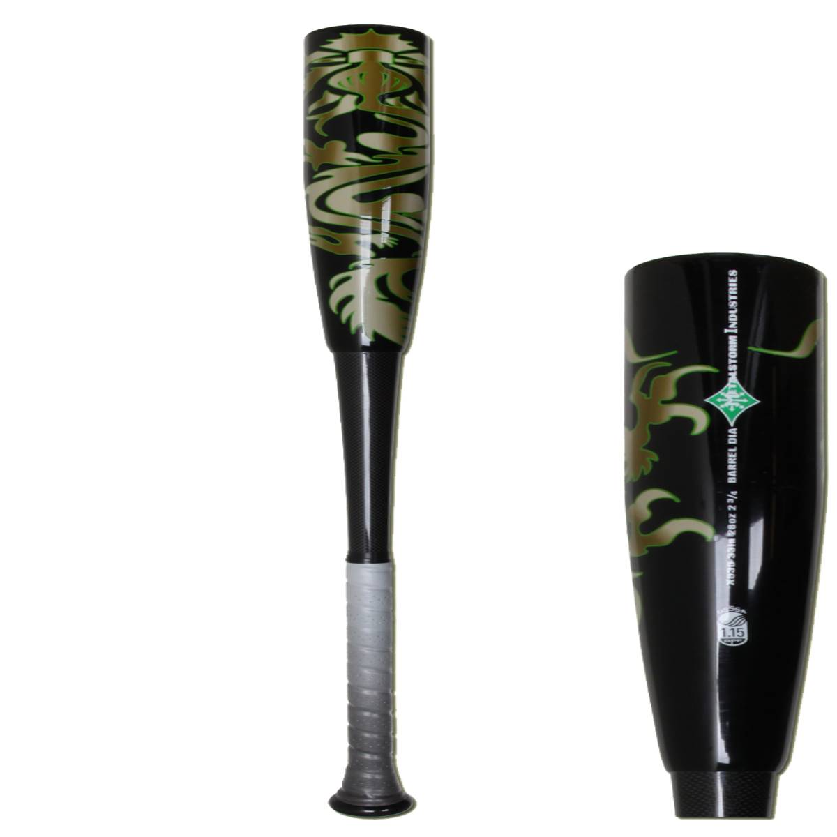 Metalstorm Black Dragon Senior League Baseball Bat: MS2PBDA5 | JustBats.com