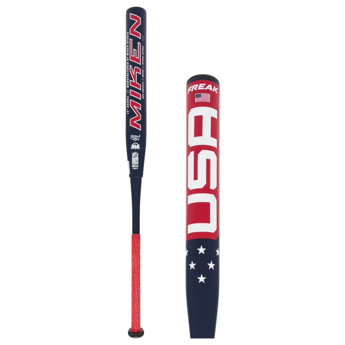 Miken Freak USA 14" SuperMax USSSA Slow Pitch Softball Bat (MFK22U ...