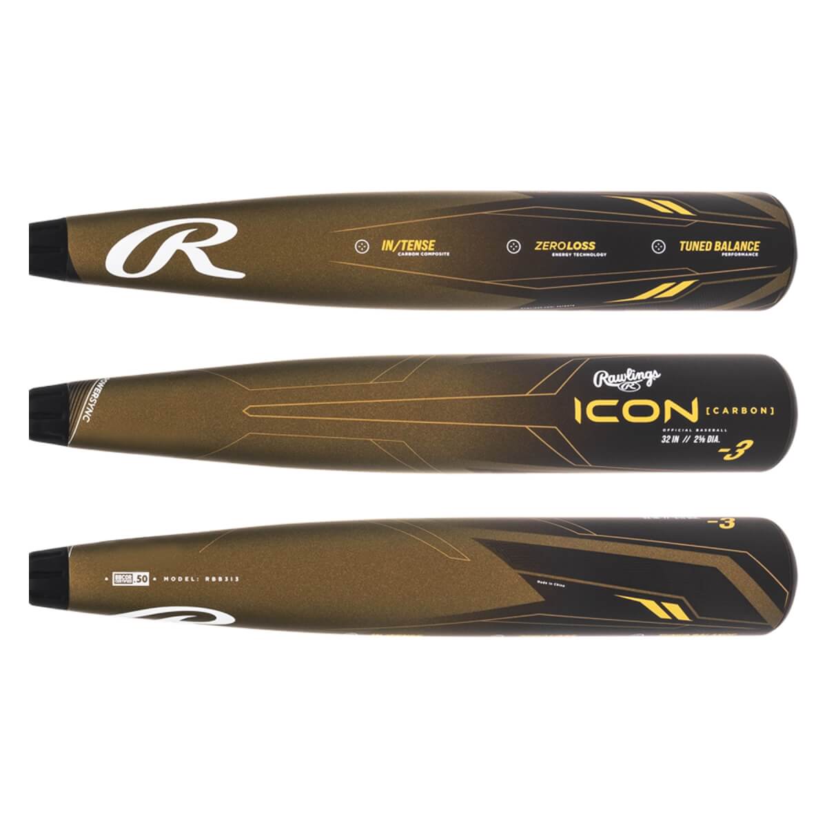 Rawlings Icon BBCOR Baseball Bat (RBB3I3) | JustBats.com