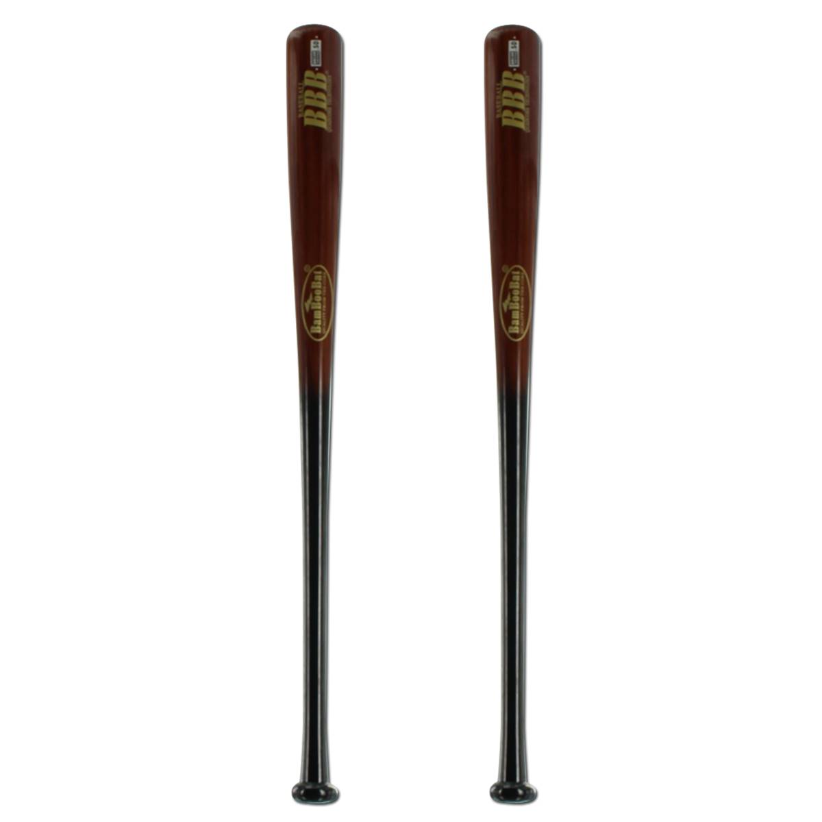 Bat Pack | BamBooBat Bamboo Wood Baseball Bats HBBG100D Black / Brown 2 ...
