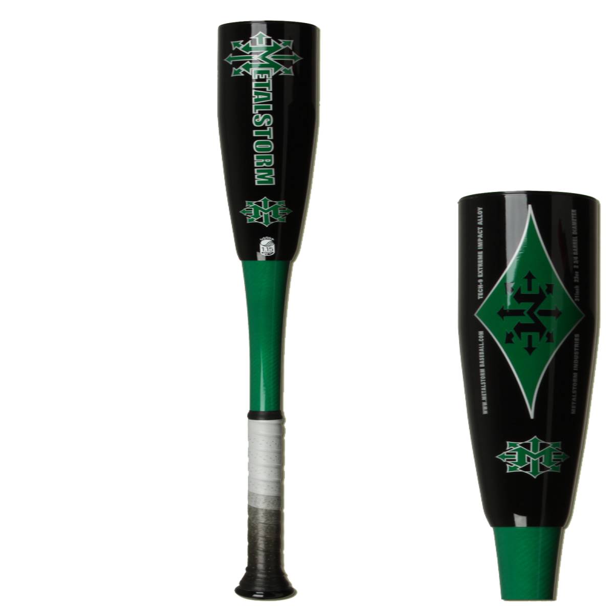 Metalstorm Green Diamond Senior League Baseball Bat: MS2PGD8 | JustBats.com