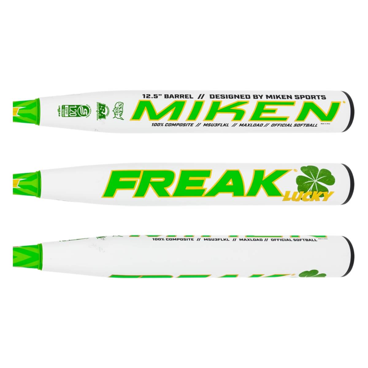 Miken Freak Lucky 12.5" Maxload USSSA Slow Pitch Softball Bat (MSU3FLKL ...