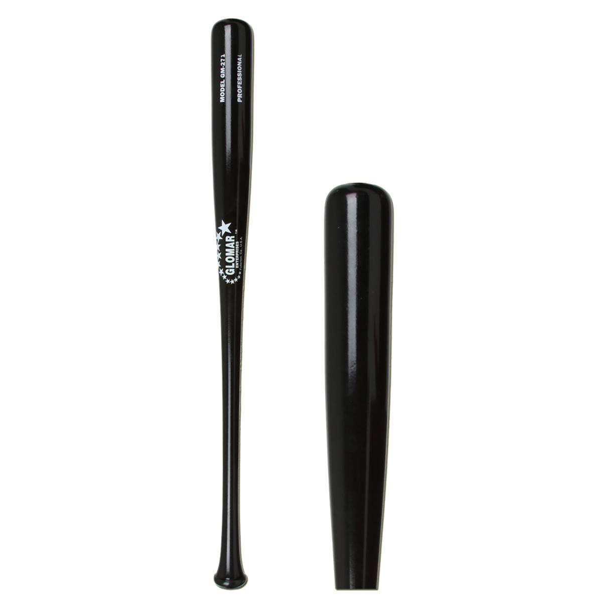 Glomar Bats Maple Wood Baseball Bat: GM271 Adult Black | JustBats.com
