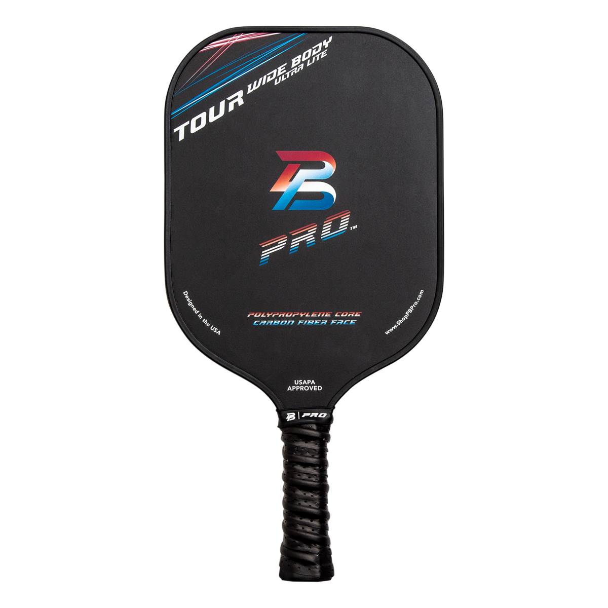 PB Pro Tour Widebody Lightweight Carbon Fiber Pickleball Paddle ...