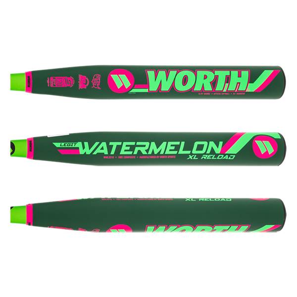 Worth Legit Watermelon 12.75" XL USSSA 240 Slow Pitch Softball Bat ...