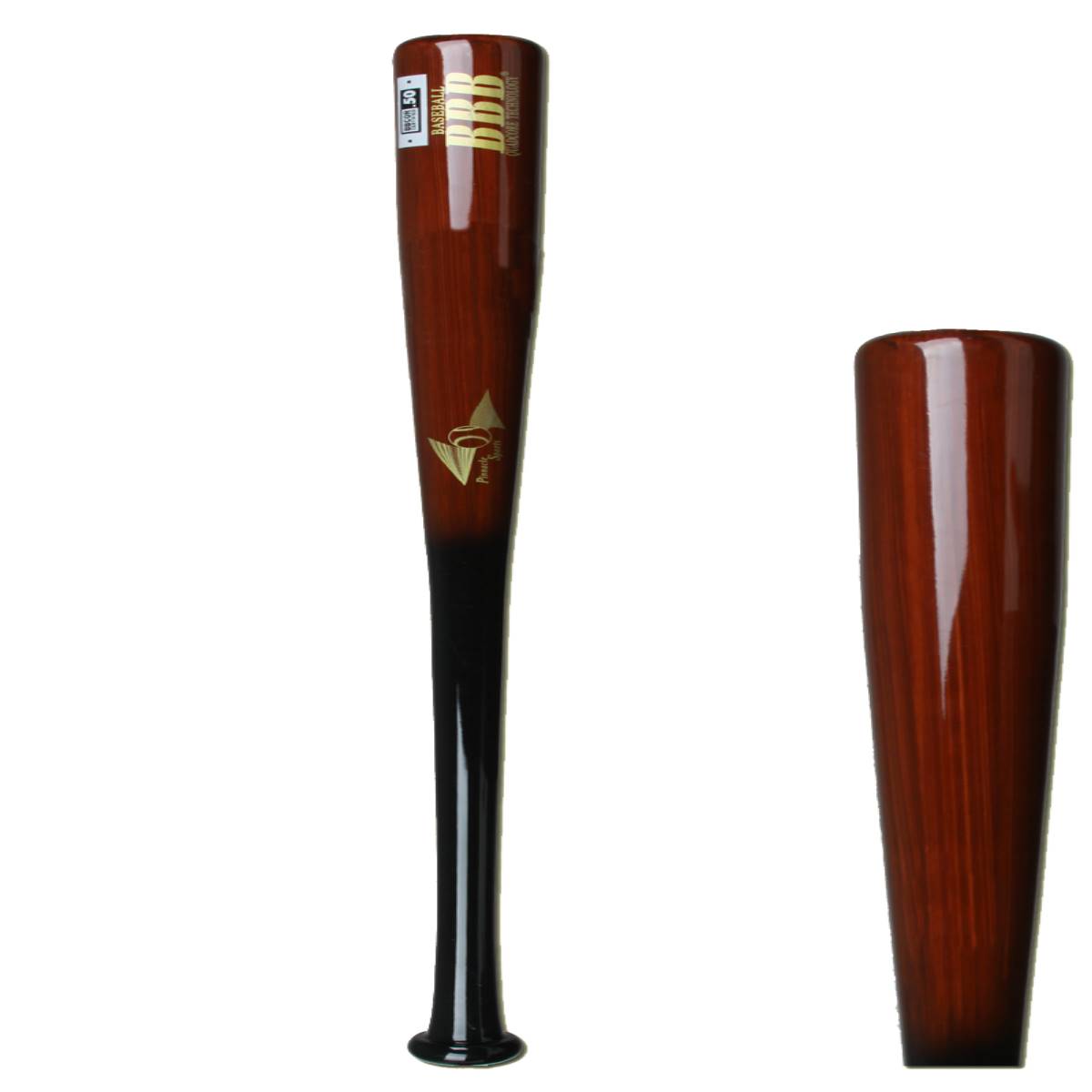 BamBooBat Bamboo Wood Baseball Bat: HBBG30D Black/Brown Adult *Demo ...