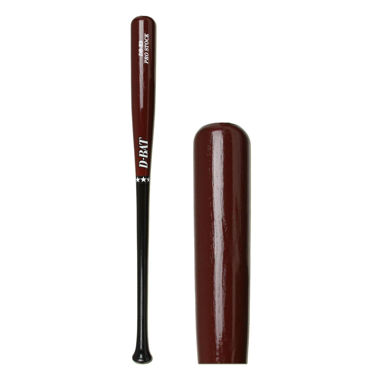 D-BAT Pro Stock Ash Wood Baseball Bat: K9ASH Maroon/Black | JustBats.com