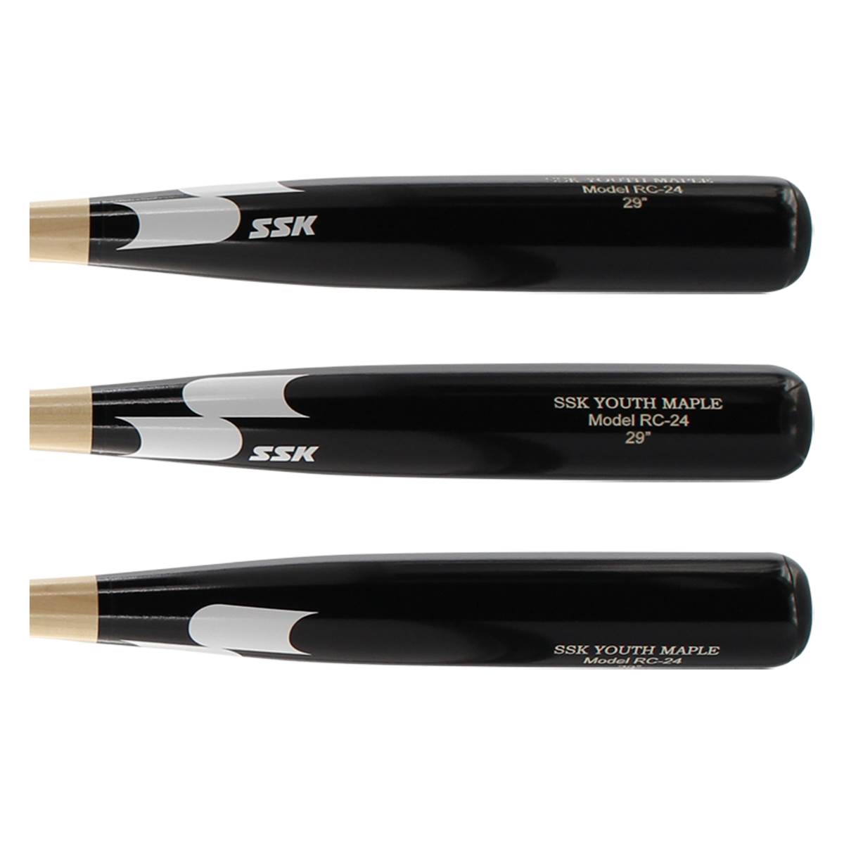 SSK Robinson Cano Youth Pro Maple Wood Baseball Bat (RC24 Black/Natural ...