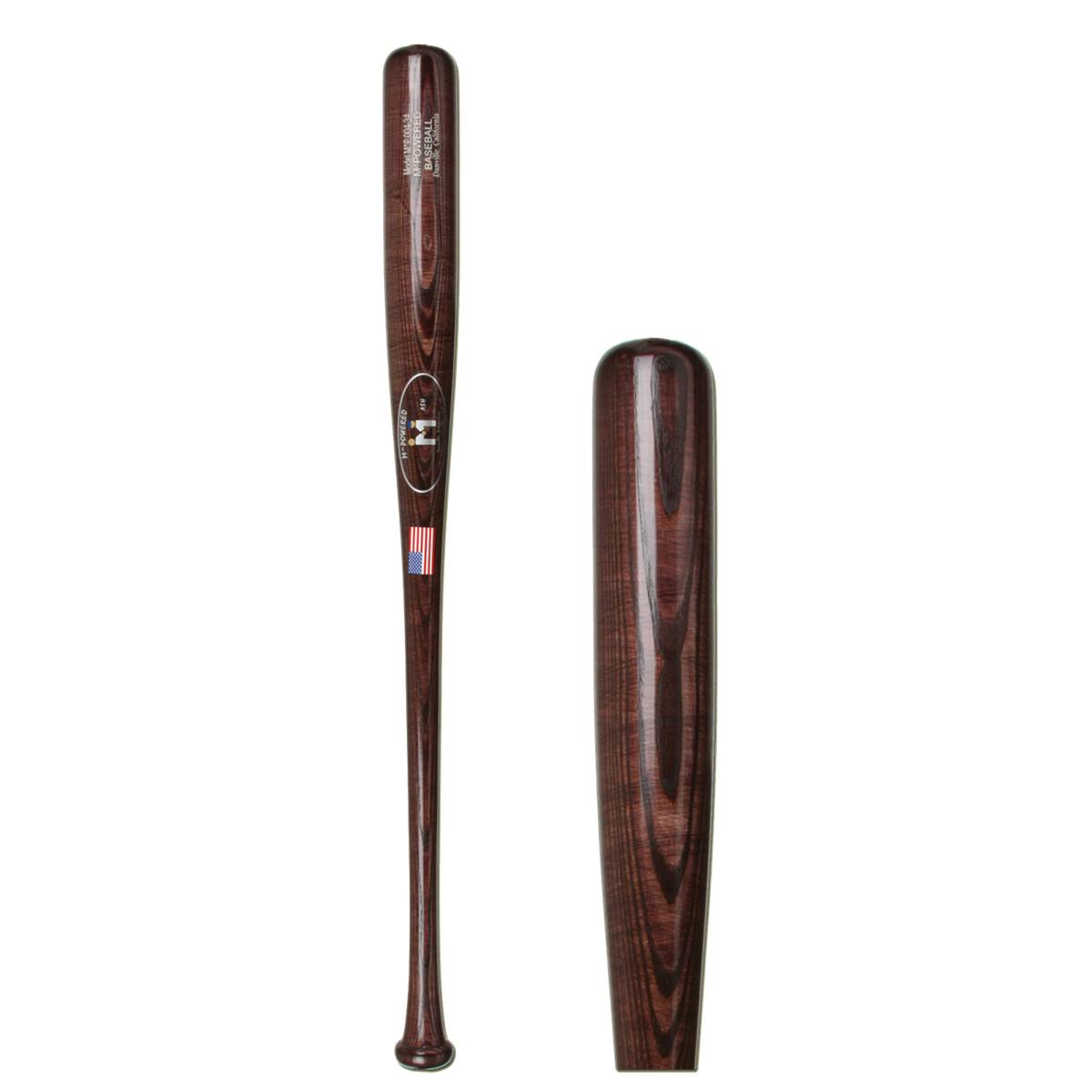M^Powered Northern White Ash Wood Baseball Bat: NWA004 Mahogany Adult ...