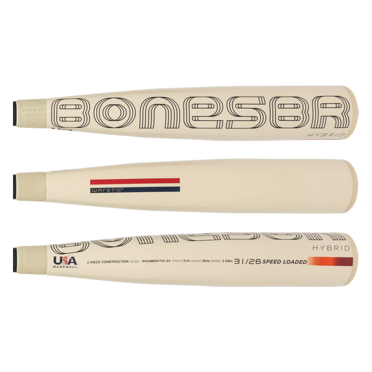 Warstic Bonesaber Hybrid (-5) 2 5/8" USA Baseball Bat (MBBSH24UBWH5 ...