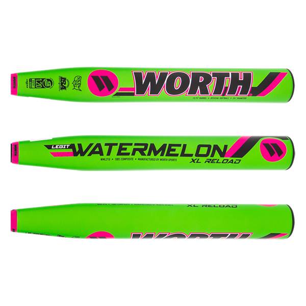 Worth Legit Watermelon 13.75" XL USSSA 240 Slow Pitch Softball Bat ...