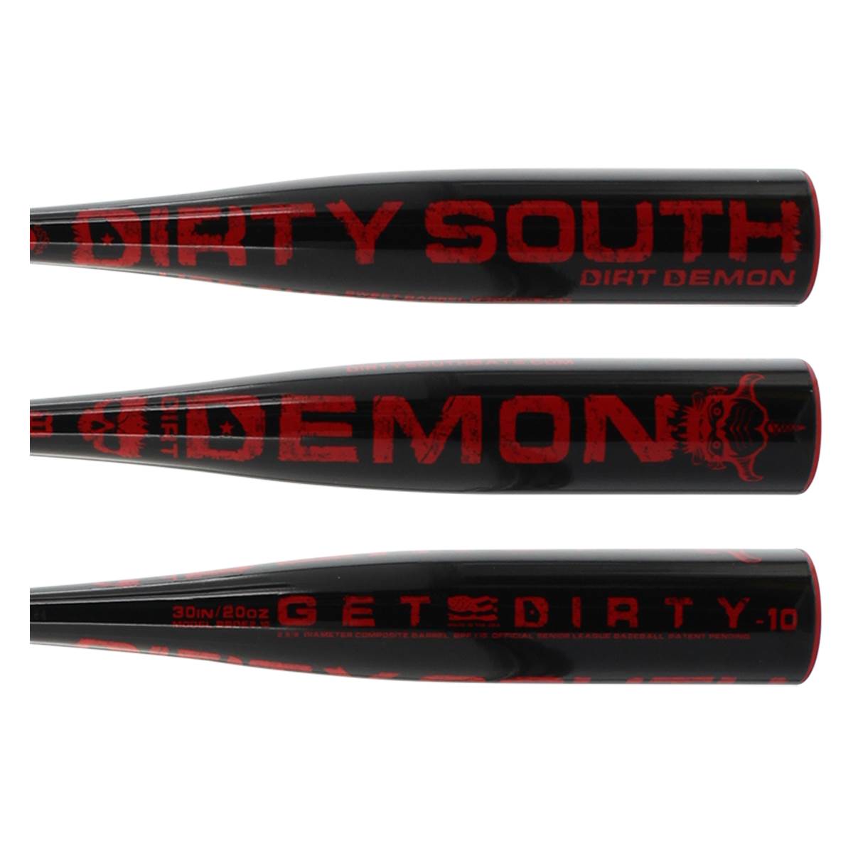 Dirty South Bats Dirt Demon -10 USSSA Baseball Bat (SL20DD10 ...