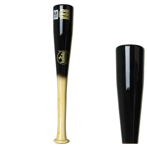 BamBooBat Bamboo Wood Baseball Bat: HNBB100D Natural/Black Adult ...