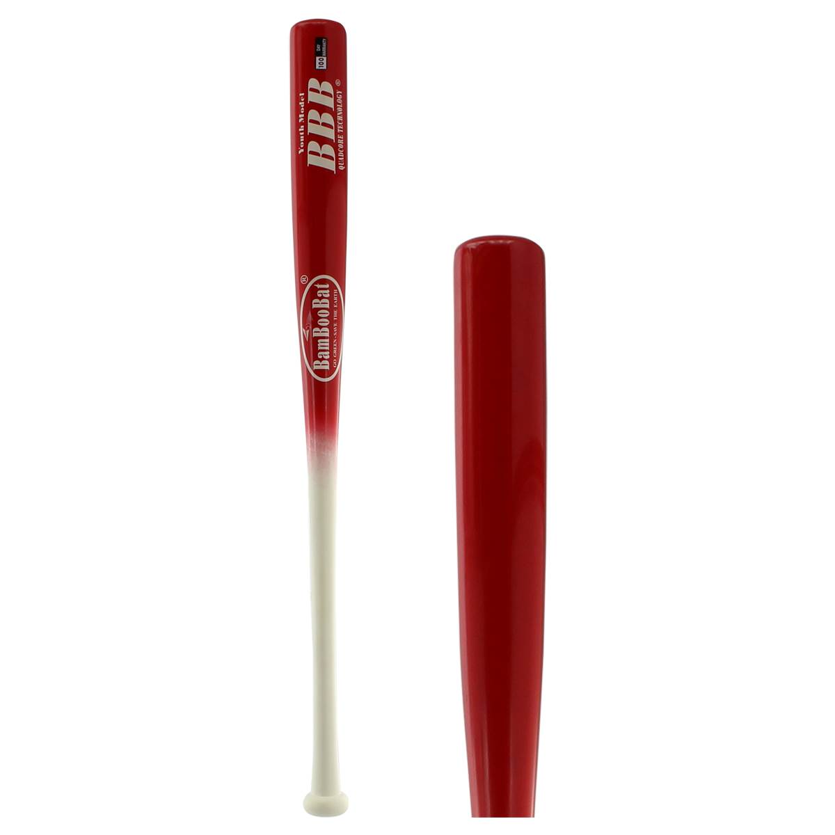 BamBooBat Bamboo Wood Youth Baseball Bat (YHWBR100D) | JustBats.com