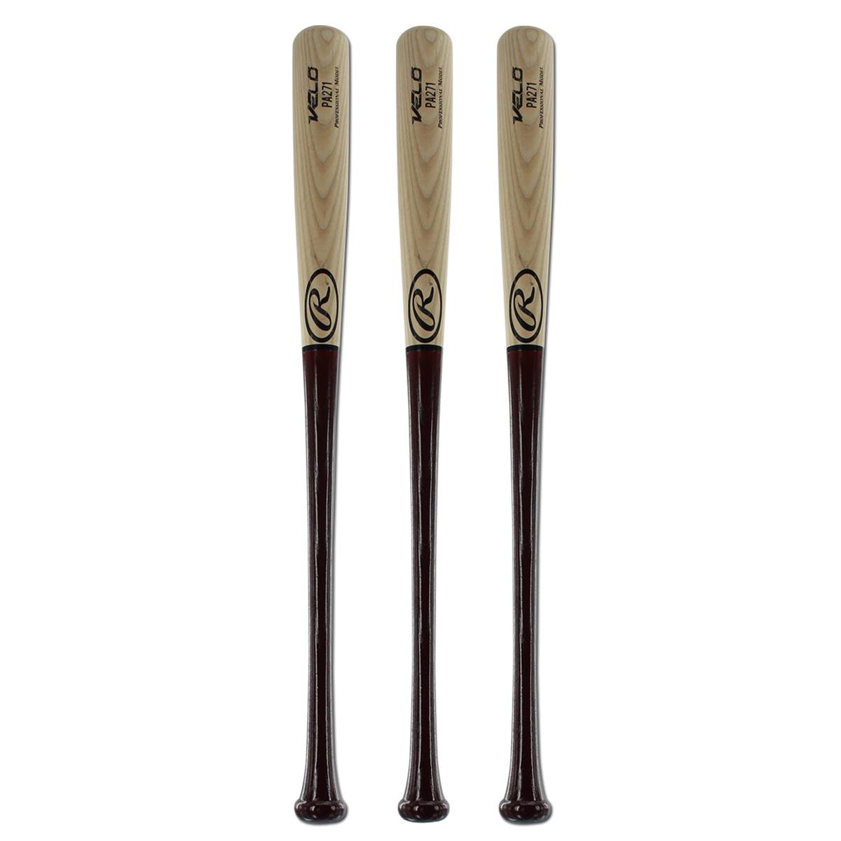 Bat Pack | Rawlings Ash Wood Baseball Bats: PA271 Adult 3-Pack ...