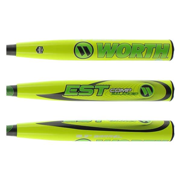 Worth EST Comp 12.5" Balanced ASA Slow Pitch Softball Bat WCE12A ...
