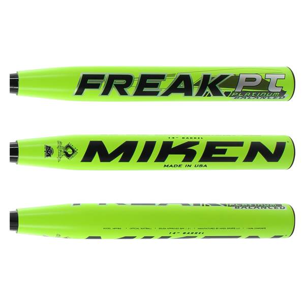 Miken Freak Platinum 14 inch Barrel Balanced Senior Slow Pitch Softball ...