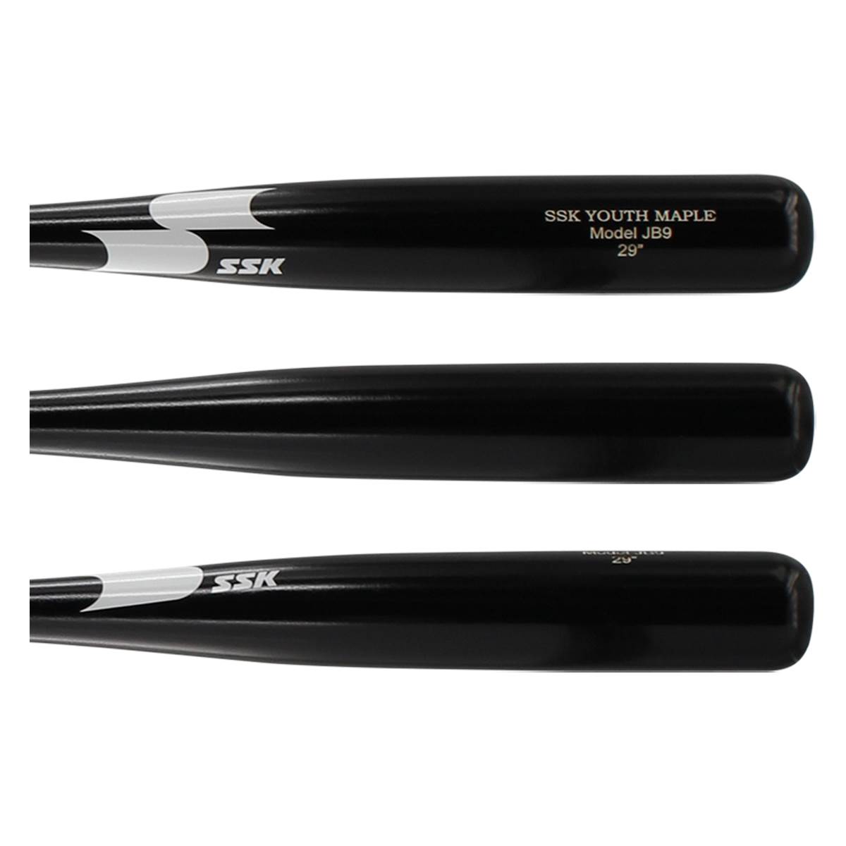 SSK Professional Grade Maple Wood Youth Baseball Bat JB9 Black ...