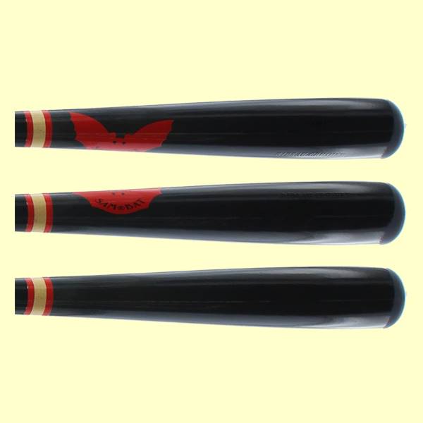 Sam Bat -3 2 1/2" Maple Wood Baseball Bat SAM1 Black / Grey / Red ...