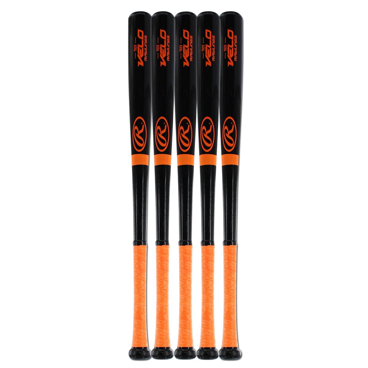 Bat Pack Rawlings -7.5 VELO Ash Youth Wood Baseball Bat: Y62V 5-Pack ...