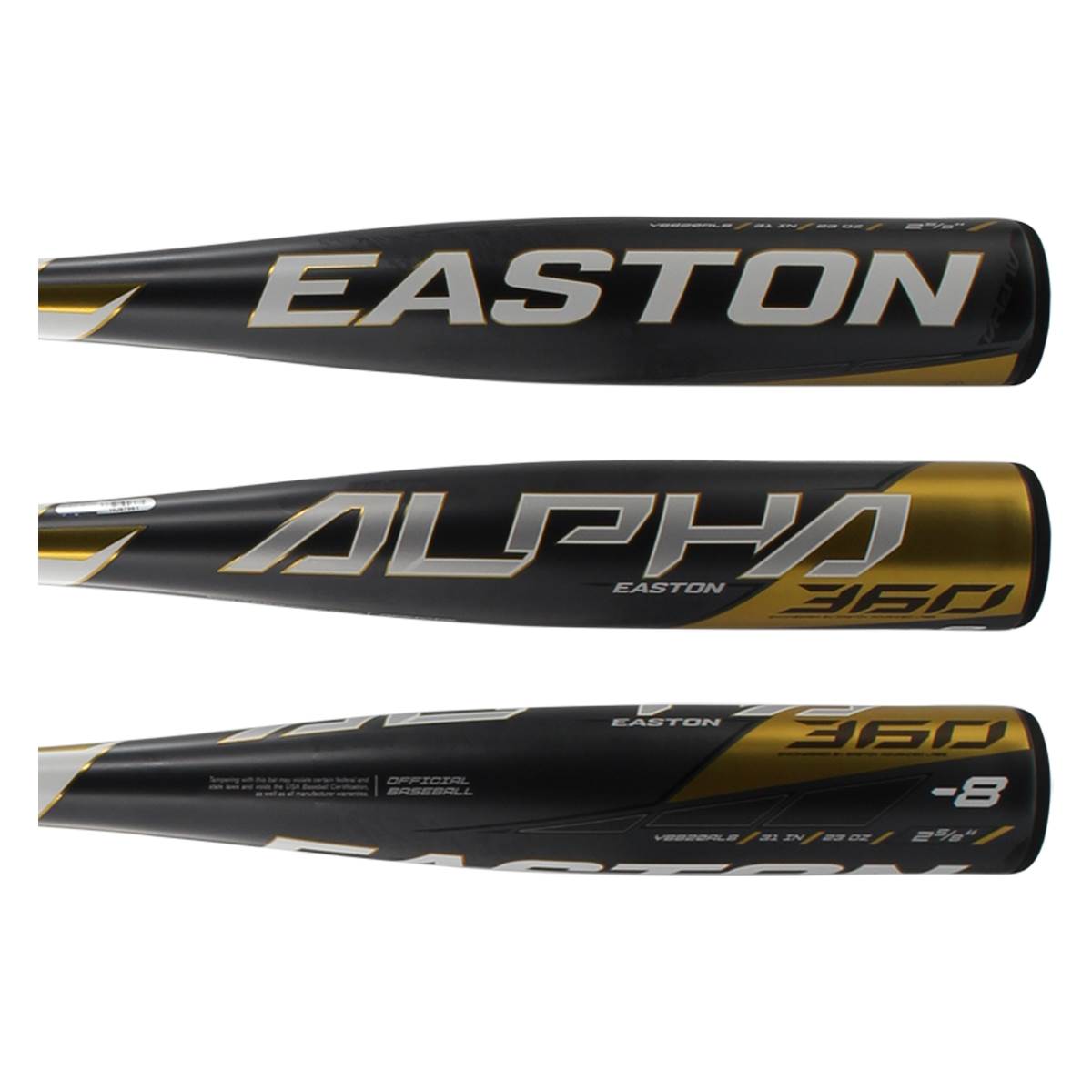 Easton Alpha 360 -8 USA Baseball Bat YBB20AL8 | JustBats.com