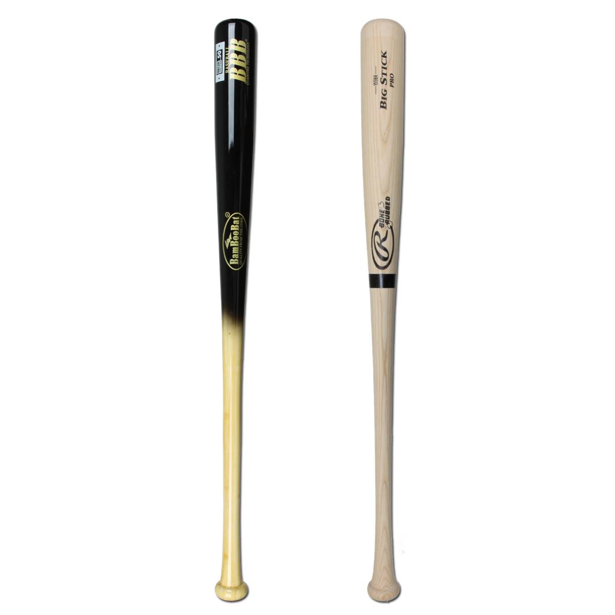 Bat Pack BamBooBat Bamboo Wood and Rawlings Minor League Gamer Ash Wood ...