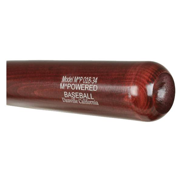 M^Powered Sugar Maple Wood Baseball Bat: SM018 Black/Cherry Adult ...