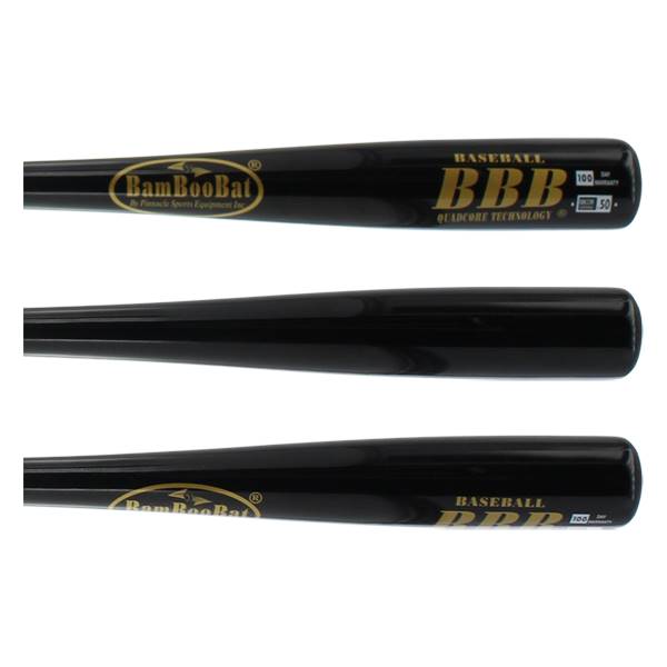 BamBooBat Bamboo Wood BBCOR Baseball Bat HGBB100 Black / Brown ...