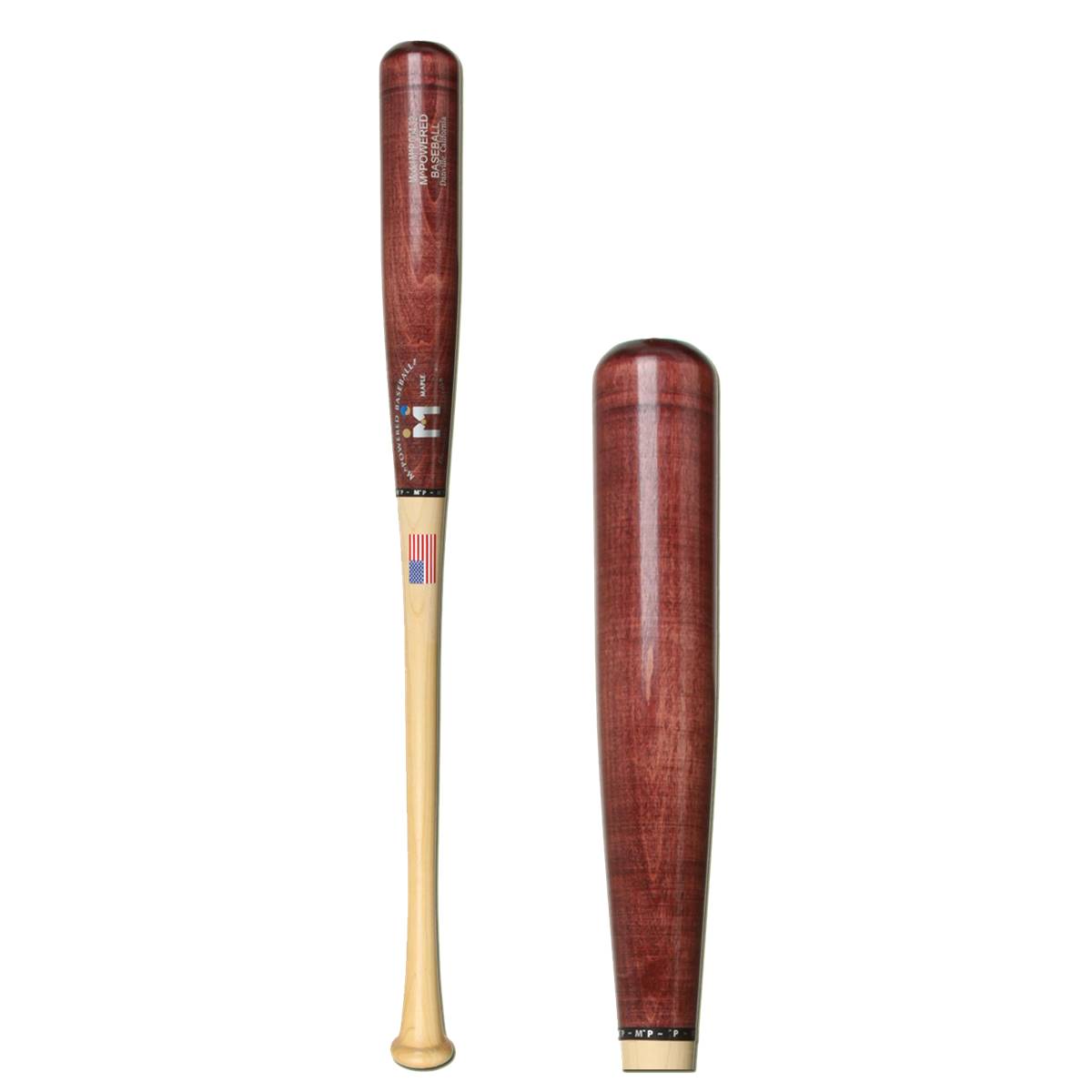 M^Powered Sugar Maple Baseball Bat: SM004 Natural/Cherry Adult ...