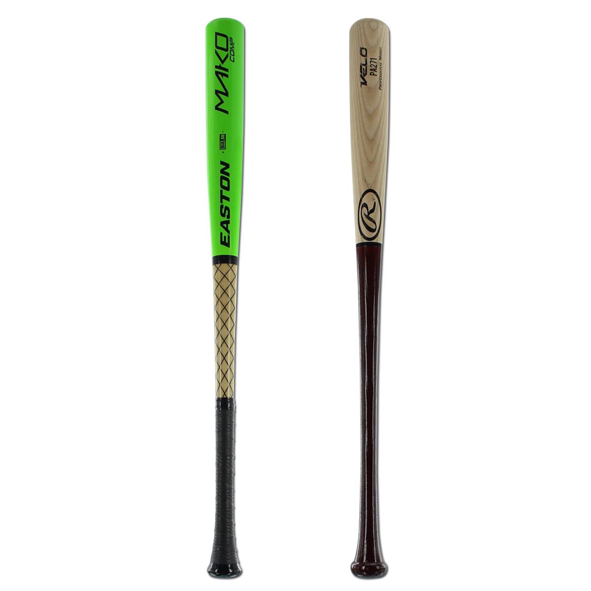 Bat Pack Easton MAKO Comp and Rawlings VELO Ash Wood Baseball Bats ...