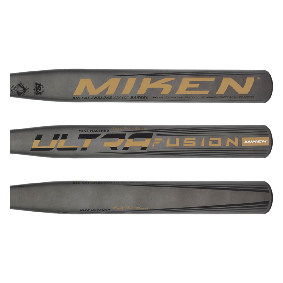 Miken Ultra Fusion 14" Mike Macenko SuperMax Senior Slow Pitch Softball ...