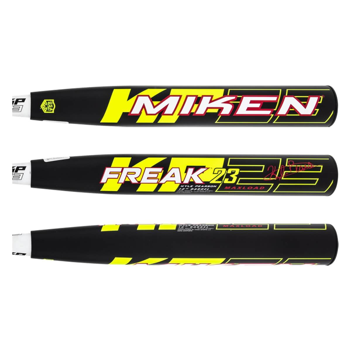 Miken Freak 23 Kyle Pearson 12" Maxload USA Slow Pitch Softball Bat ...