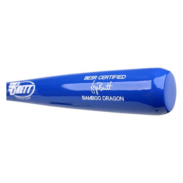 Brett Bros. Bamboo Wood Baseball Bat: Bamboo Dragon Natural/Royal Blue ...