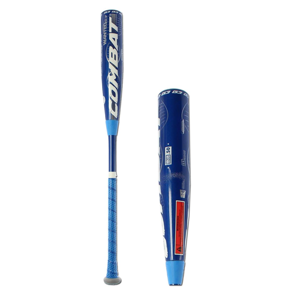 COMBAT Wanted -3 2 5/8" BBCOR Baseball Bat w/ Lizard Skin Grip WG3AB103 ...