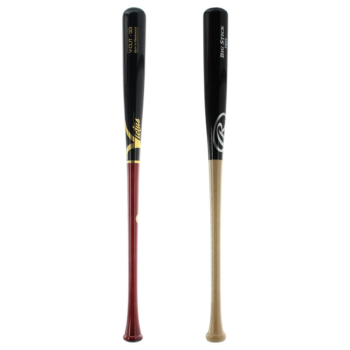 Bat Pack Victus V-Cut Hard Maple and Rawlings BIG STICK Birch Wood ...