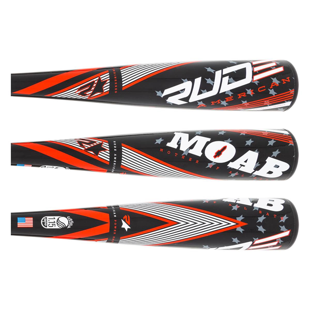 Rude American MOAB Power -10 2-5/8" USSSA Baseball Bat (SLMOAB10P19 ...