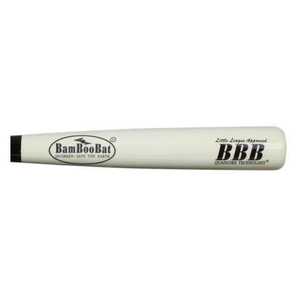 BamBooBat Bamboo Wood Youth Baseball Bat: HWBBY Black/White | JustBats.com