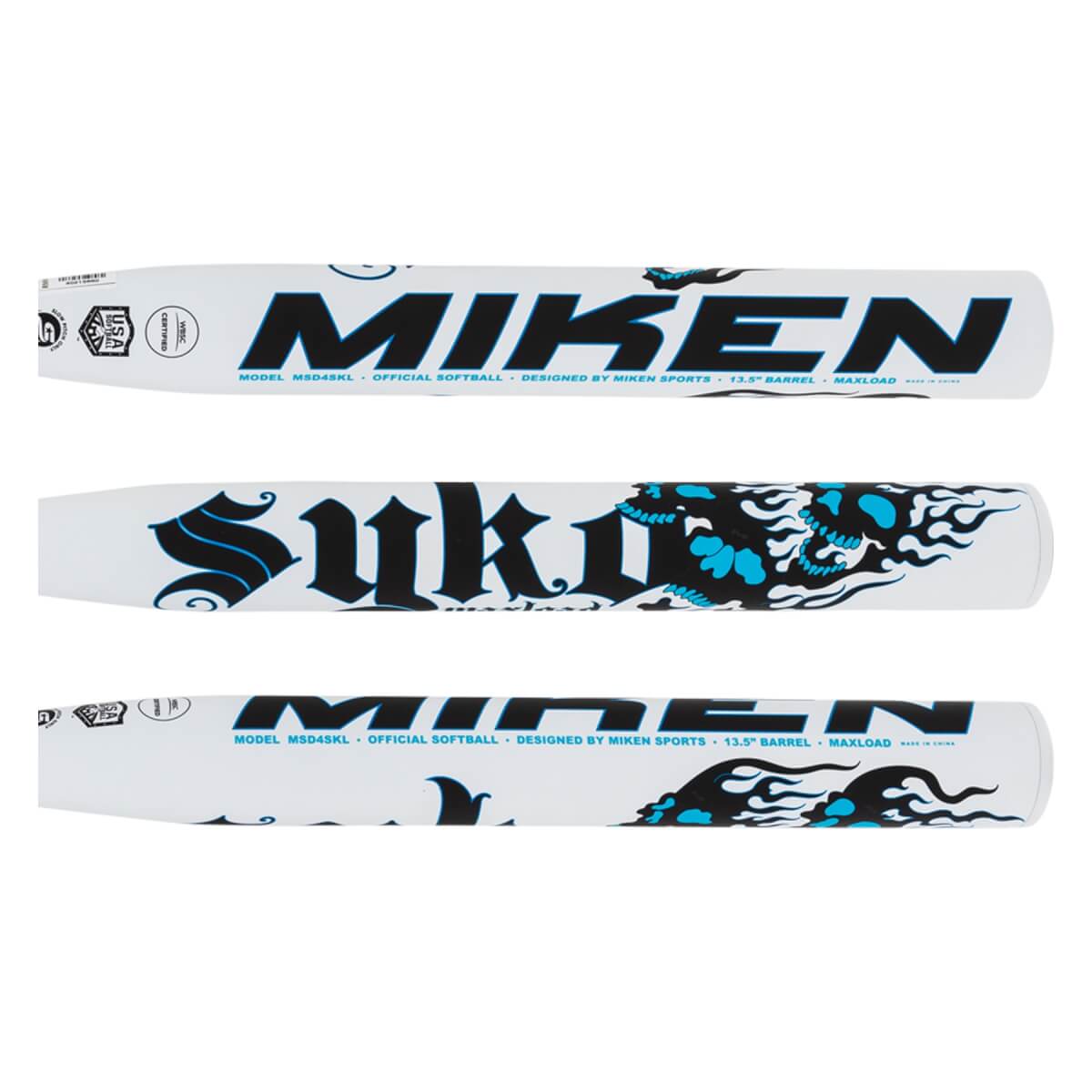 Miken SYKO 13.5" Maxload Dual Stamp Slow Pitch Softball Bat (MSD4SKL ...