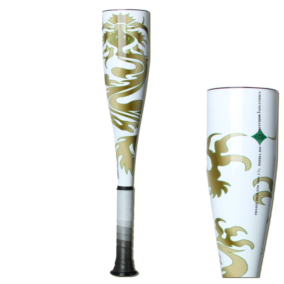 Metalstorm White Dragon Senior League Baseball Bat: MS1PWD5 *Unstamped ...