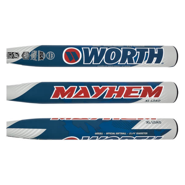 Worth Mayhem 13" XL Dual Stamp Slow Pitch Softball Bat (WM13L1 ...