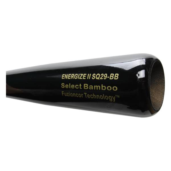 BamBooBat Energize II Bamboo Wood Baseball Bat: SQ29B Black Adult ...