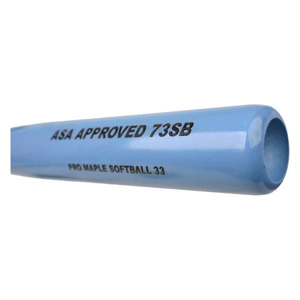 X Maple Wood Slow Pitch Softball Bat: SB73 White/Carolina Blue ...