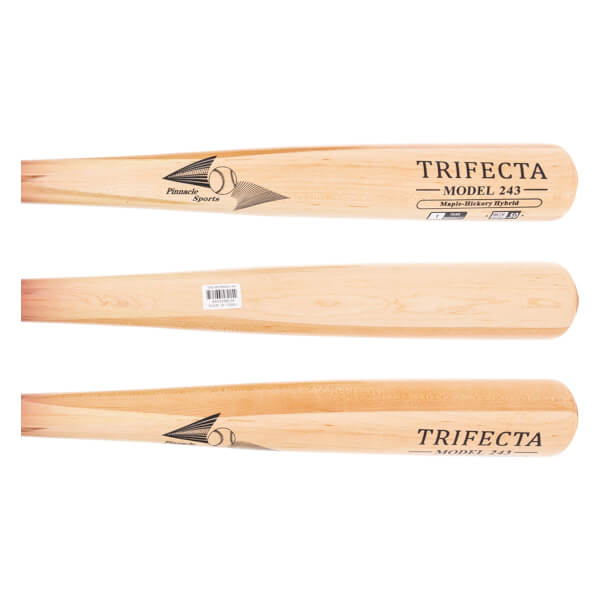 BamBooBat Trifecta Hickory/Maple Hybrid Wood Baseball Bat (TRI-HCBN243 ...