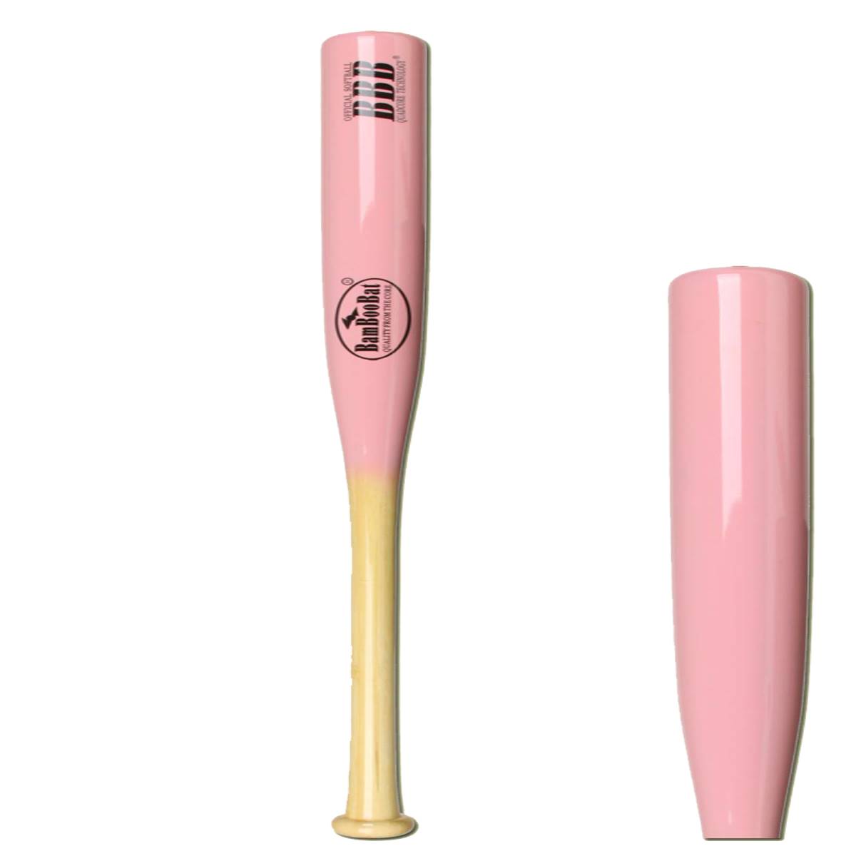 BamBooBat Bamboo Wood Slowpitch Softball Bat: HNBIS Natural/Pink ...