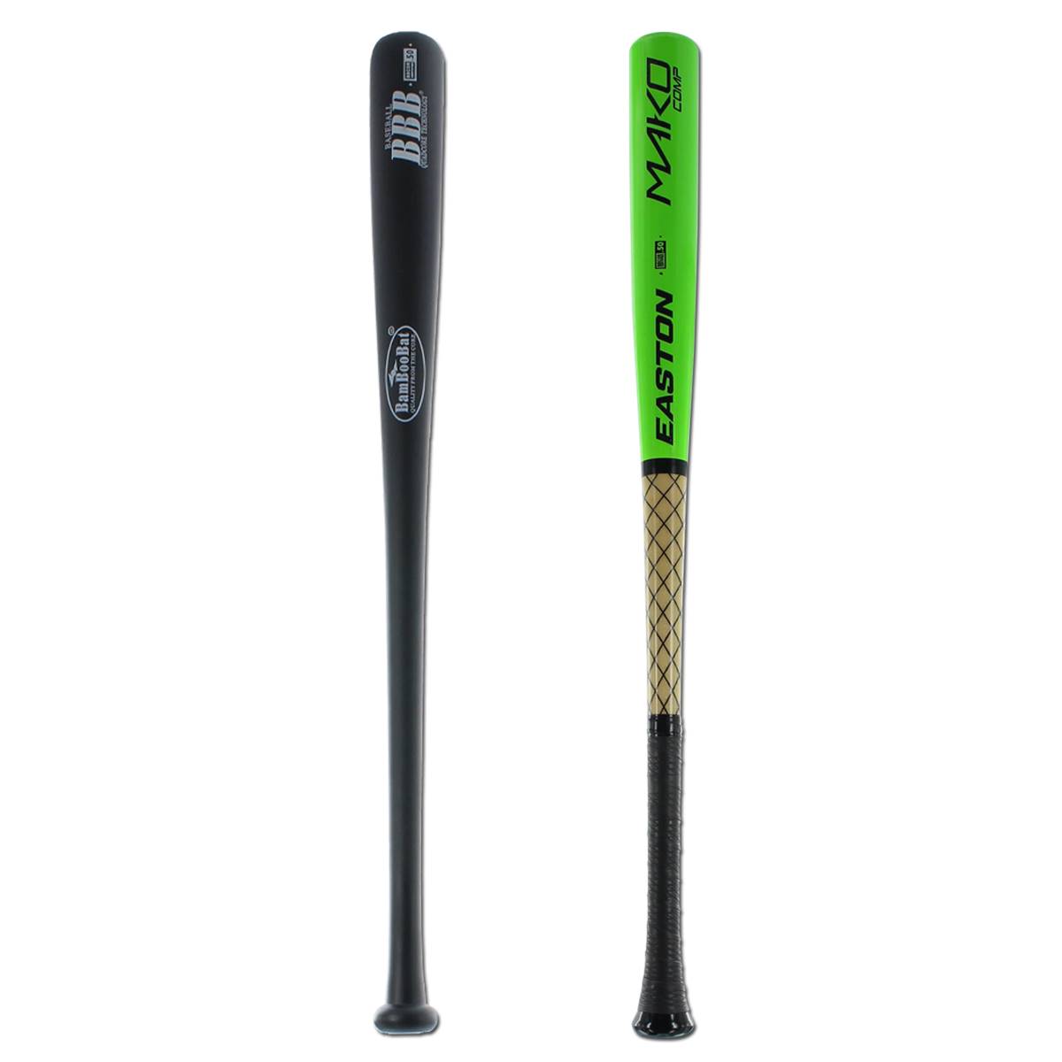 Bat Pack BamBooBat Bamboo and Easton MAKO Comp Wood Baseball Bats ...