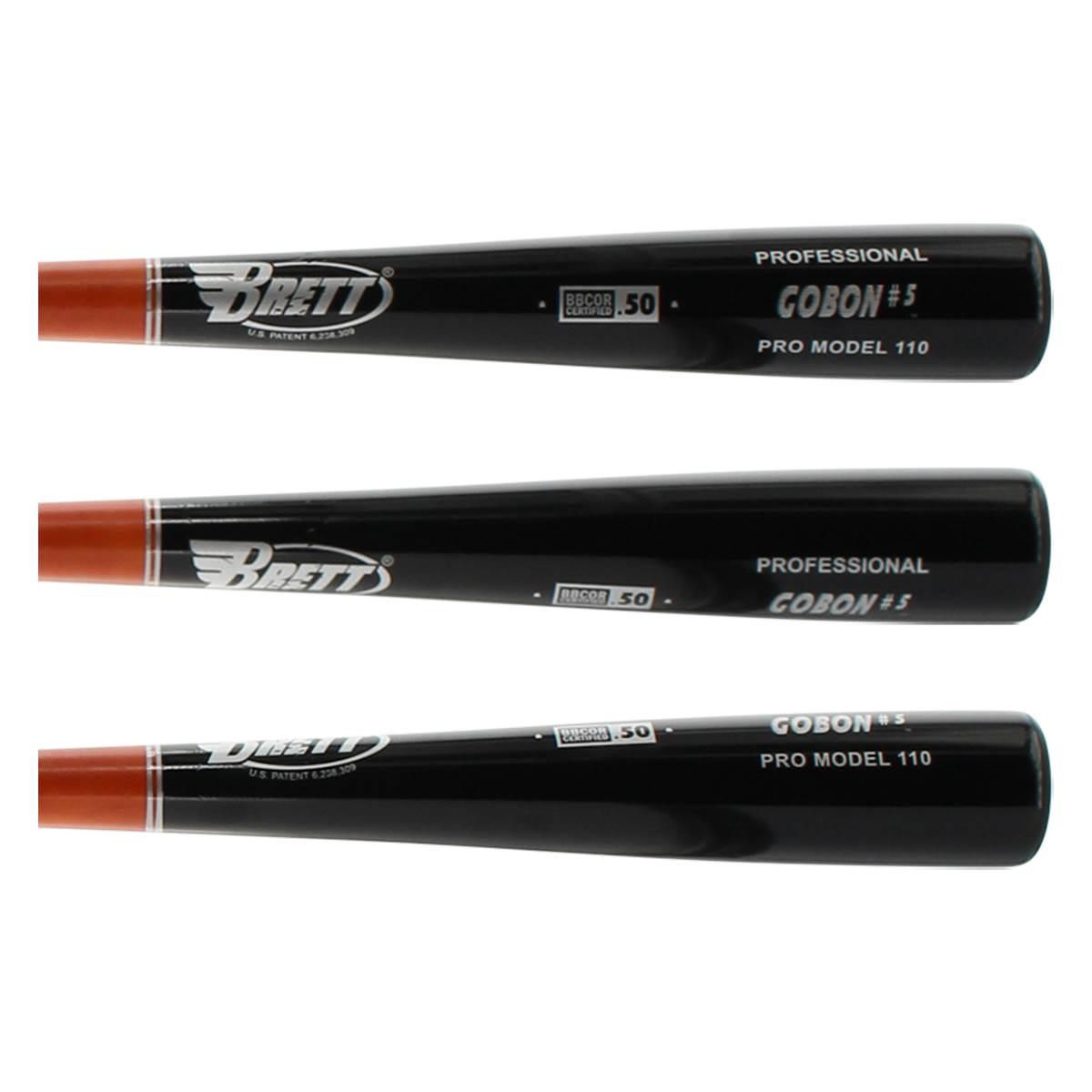 Brett Bros. GOBON Bamboo / Maple Wood BBCOR Baseball Bat GOBON110 ...
