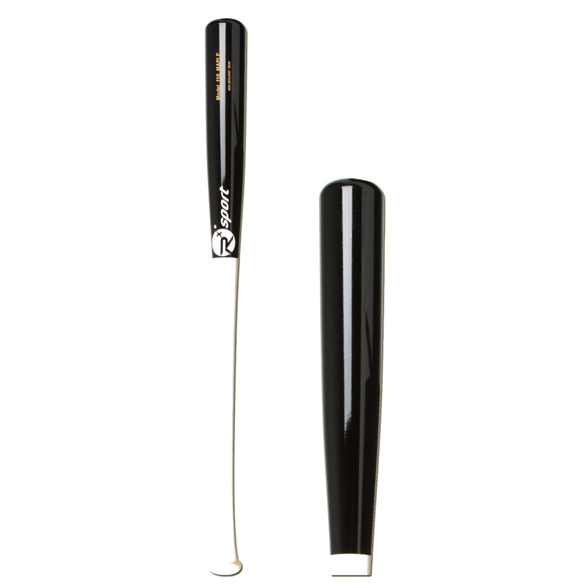 Rx Sport Maple Wood Baseball Bat: M110 Adult Black/Natural | JustBats.com